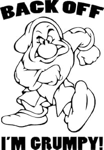 Back Off I am Grumpy Gnome Adult Rude Symbol Bumper Sticker Car Van ...