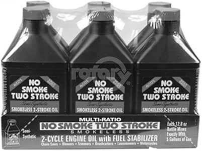Amazon.com : Six Pack of No Smoke Two Stroke 2-Cycle Oil 12.8oz Bottles ...