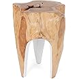 Amazon.com: Rutledge & King Java Teak Root Stool - Wooden Stool - Boho Side Table - Accent Table ...