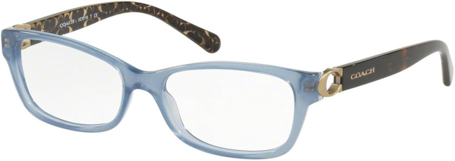 Amazon.com: Coach Women's HC6119 Eyeglasses Milky Blue Denim/Demo 51mm ...