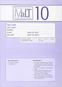 MALT Test 10: Test 10 (Mathematics Assessment for Learning & Teaching ...