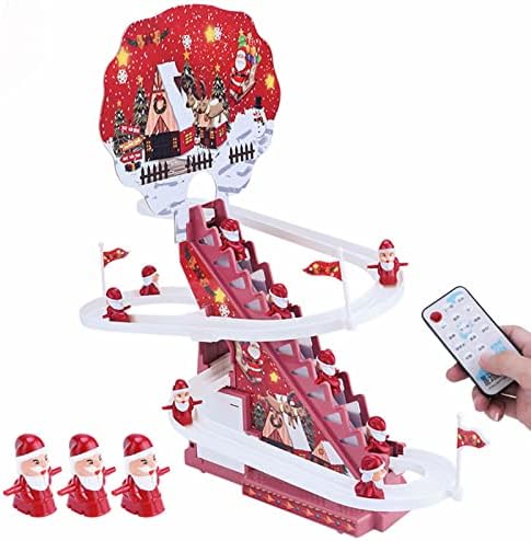 Christmas Santa Claus Electric Track Slide Toys,Battery/USB Charging ...