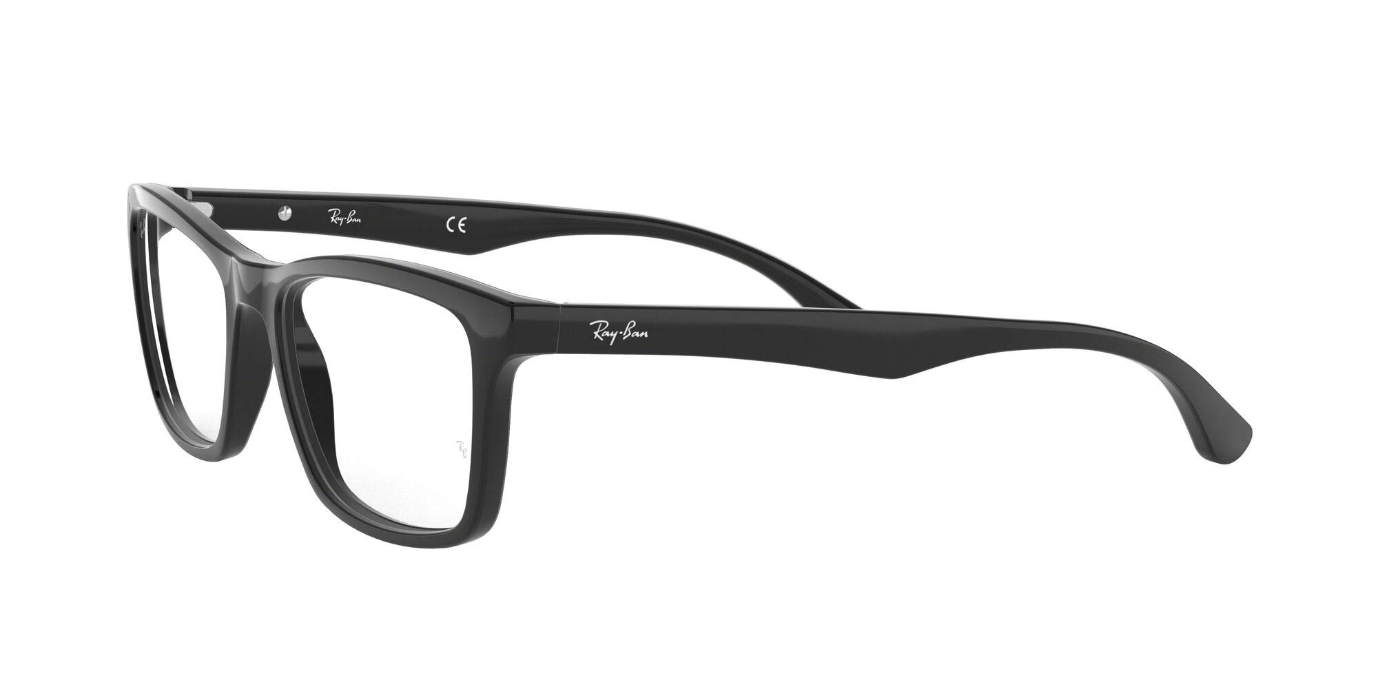 Ray-Ban RX5279 Square Eyeglass Frames, Shiny Black/Demo Lens, 55 Mm on ...