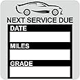 Amazon.com : 2x2 inch 60 PCS Black Next Service Due Static Cling Labels ...