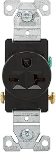 EATON Cooper 1876BK Simplex 250V Commercial Grade Single Receptacle ...