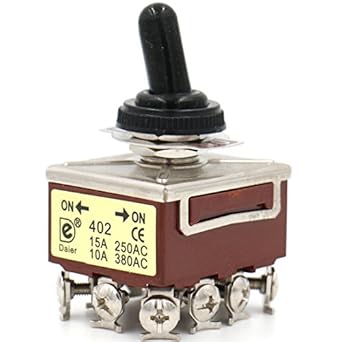 Baomain Toggle Switch 4PDT 4P2T AC 380V 15A on/on Waterproof Boot ...