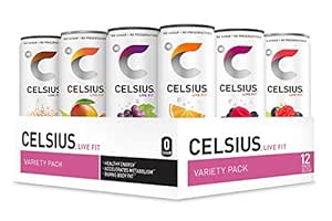 Amazon.com : CELSIUS Essential Energy Drink, 12 Fl Oz, Official Variety ...