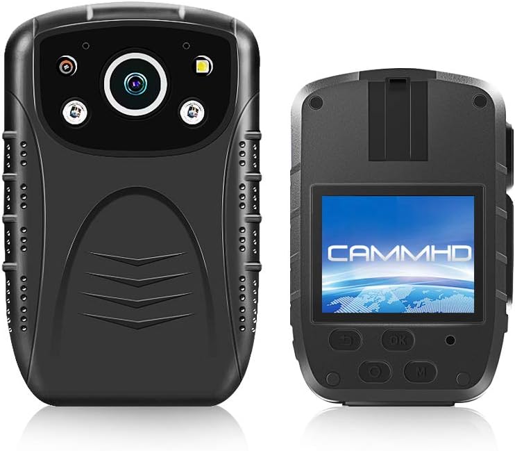 Amazon.com: Body Worn Camera, 1296P CAMMHD Police Body Camera, 2 Inch ...