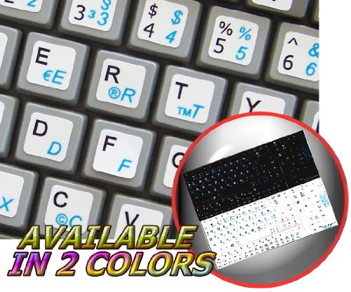 German English Netbook Keyboard Stickers White Background | Guatemala ...