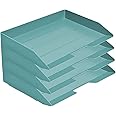 Amazon.com: Acrimet Stackable Letter Tray 4 Tier Side Load, Plastic ...