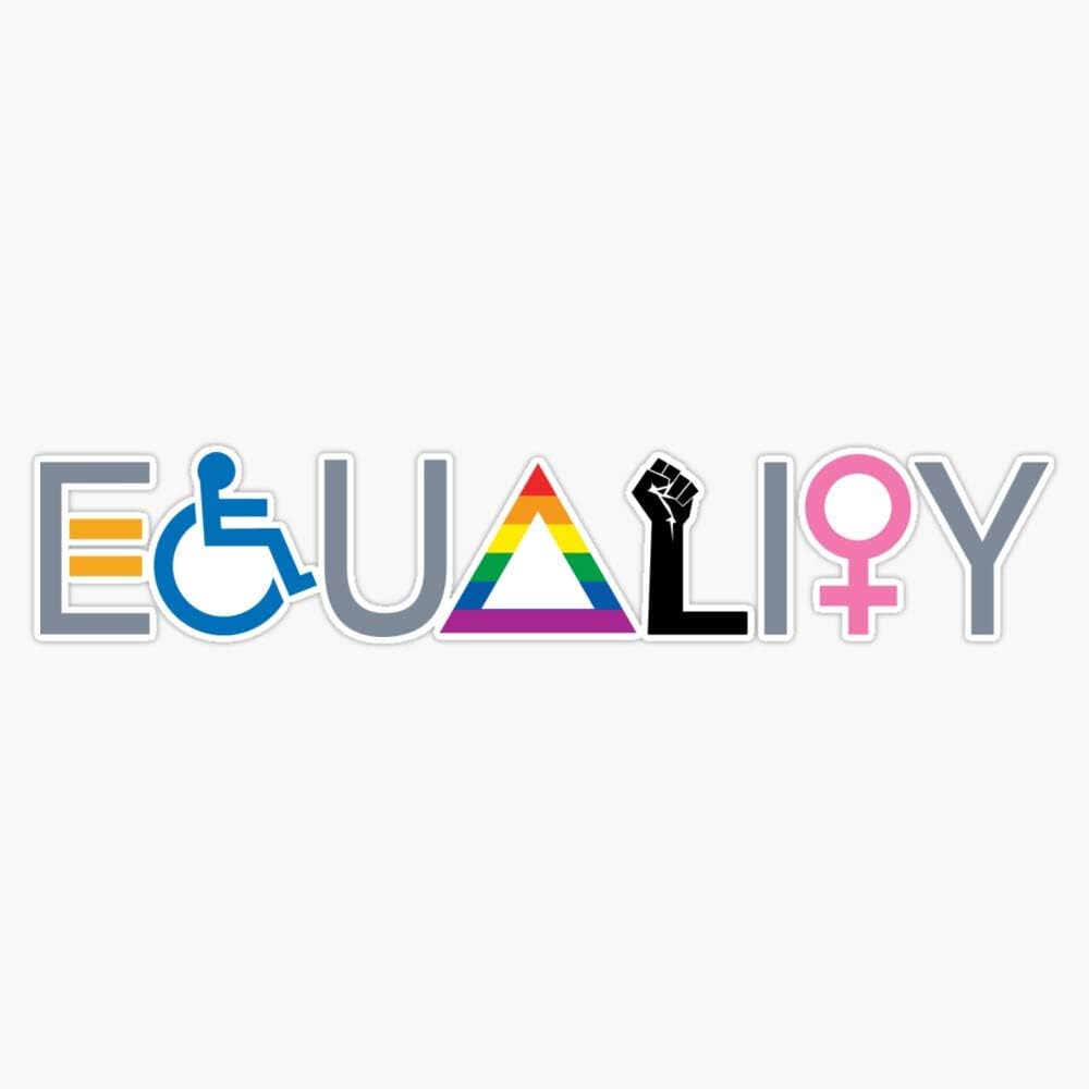 Amazon.com: Equality Sticker Sticker Vinyl Bumper Sticker Decal ...