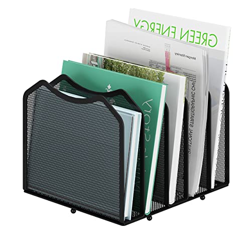 Simple Trending Mesh Desktop File Sorter Organizer, 5-Section Bookshelf ...