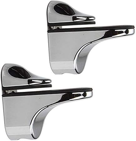 2 Pcs Glass Shelf Support Adjustable Glass Shelf Bracket Polished ...