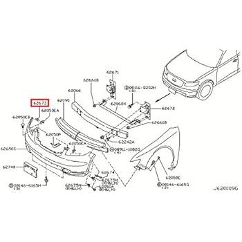 Amazon.com: Infiniti Genuine Bumper Front Bumper Side Right Stiffener ...