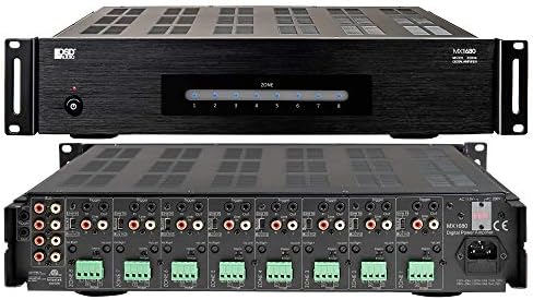 OSD Audio 8 Zone 16-Channel Digital Amplifier, 80W/Channel, Distributed ...