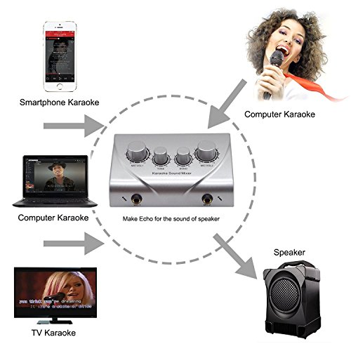 Nobsound Karaoke Sound Echo Mixer KTV Effects Reverb MIC Preamp For ...