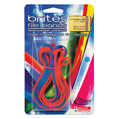 Alliance Rubber 07750 Non-Latex Brites File Bands, Colored Elastic ...