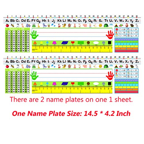 Traditional Manuscript Nameplates, 40Packs Student Desk Nameplate with ...