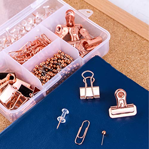 Push Pins Binder Clips Paper Clips Map Tacks Sets, 5 Styles 396 Pcs ...