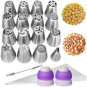 Amazon.com: TANGCHU Russia Icing Piping Nozzles Large Size Pastry Tips ...