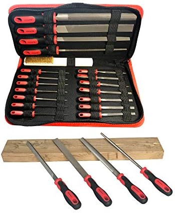 SharCreatives 19Pcs File Set, Flat/Triangle/Half-round/Round Large File ...