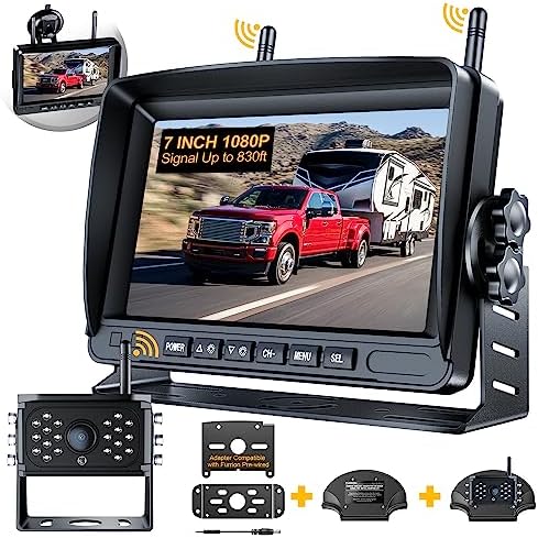 RV Backup Camera Wireless HD 1080P with 7 Inch Monitor for RVs,Campers ...
