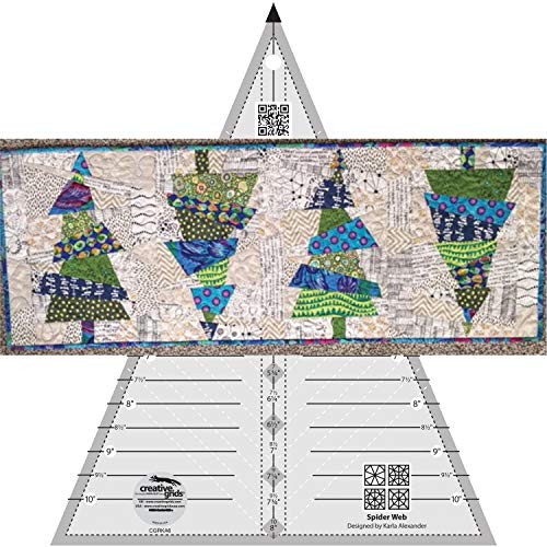 Bundle of Creative Grids Spider Web Quilt Ruler (CGRKA6) and Crazy ...