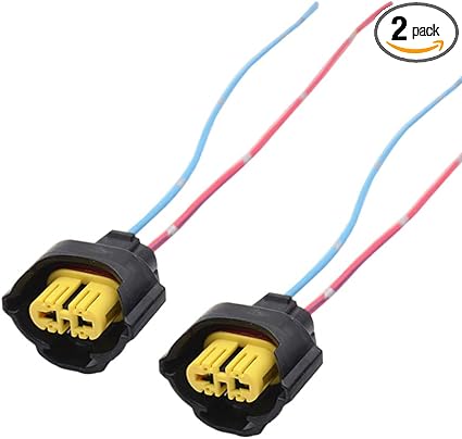 2X H8 H11 Heavy Duty Female Ceramic Socket Plug Connector pigtails ...