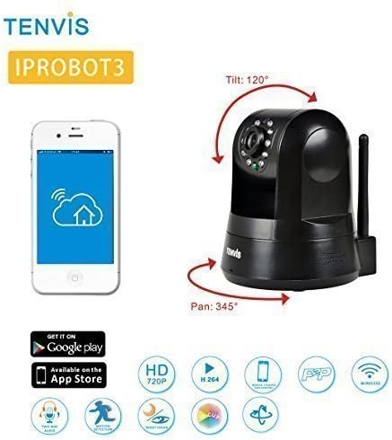 Tenvis Ip Robot 3 - Caméra de Surveillance Intérieur HD 720P IP Wifi ...