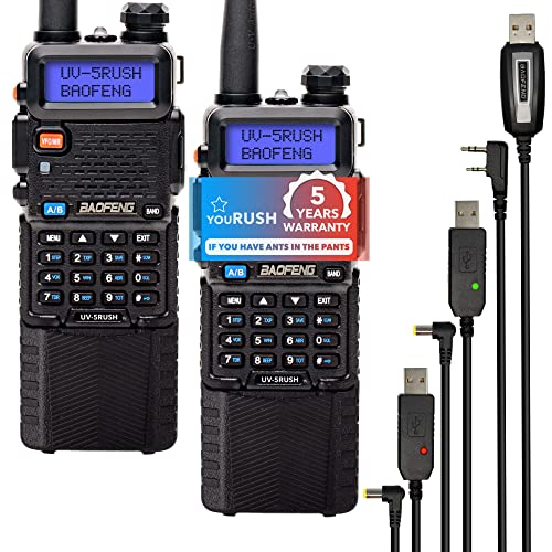 youRUSH Portable Ham Radio 2 Pack BAOFENG UV-5R 8W Dual Band Two Way ...
