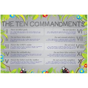 Amazon.com: Christian Poster - Ten Commandments 19"x13": Office Products