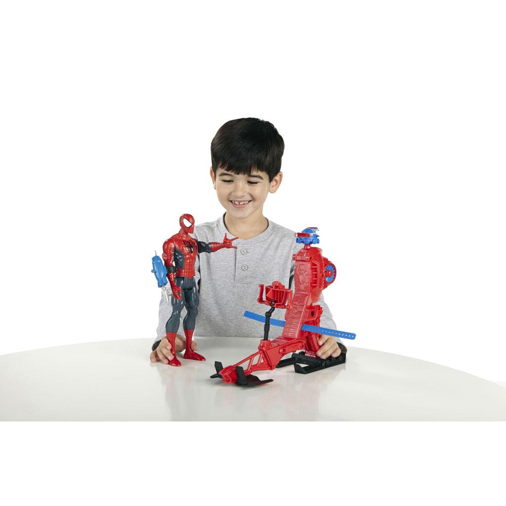 Marvel Ultimate Spider-Man Titan Hero Series Spider-Man Figure with Web ...