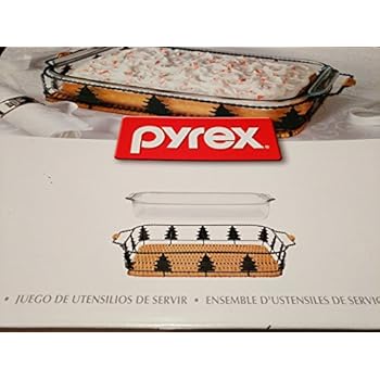 Amazon.com: Pyrex Limited Edition 2-pc Christmas Serveware Set, 9 x 13 ...