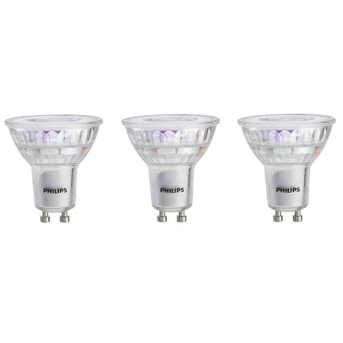 Philips LED GU10 Dimmable Spotlight Bulb - Pack of 3 - 50 Watts, Bright ...