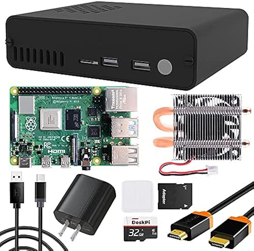 GeeekPi Raspberry Pi 4 DeskPi Pro V2 Set-Top Box Kit- SSD Support, Full ...