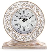 Amazon.com: NIKKY HOME Small Table Clock with Handle, Silent Non ...