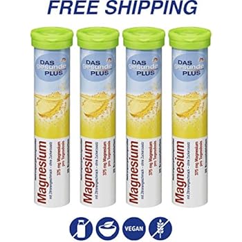 Amazon.com: Magnesium effervescent Tablets - Dietary Supplements 4 Packs x 20 pcs, Mivolis ...