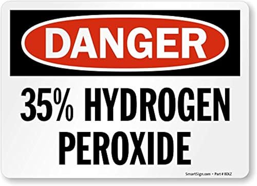 SmartSign "Danger - 35% Hydrogen Peroxide Label | 5" x 7" Laminated ...