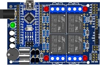 RoboThings 4-Channel Relay Board for Arduino Nano with Servo-Bluetooth ...