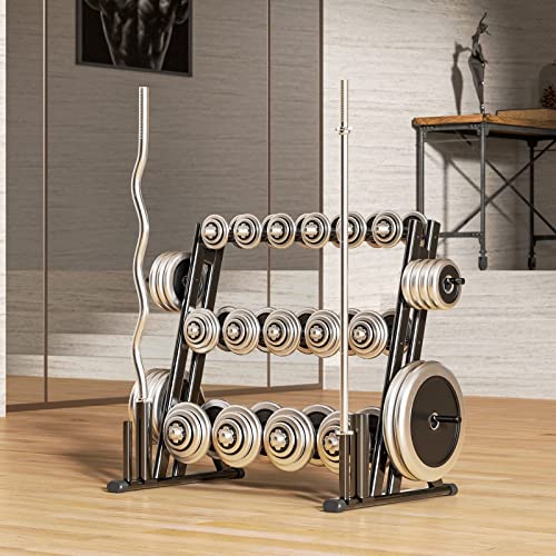 Cozy Castle 3 Tier Dumbbell Rack, Weight Rack for Dumbbells Equipped ...