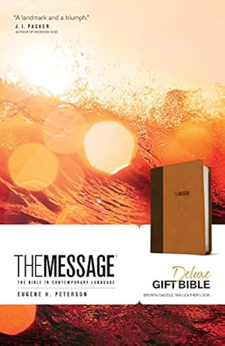 The Message Deluxe Gift Bible (Leather-Look, Brown/Saddle Tan): The ...