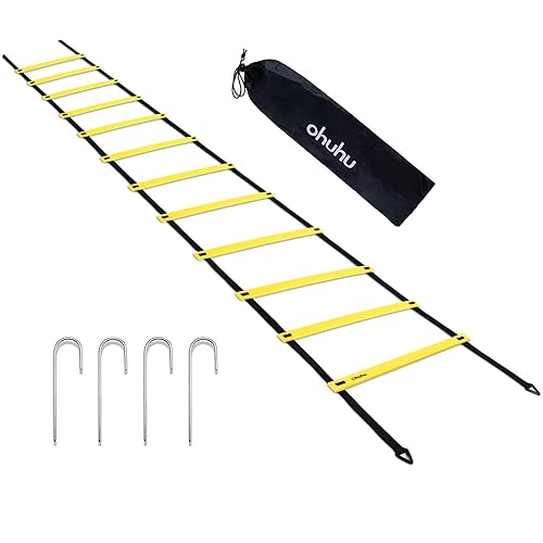 Ohuhu Agility Ladder, Speed Training Exercise Ladders for Soccer Football Boxing Footwork Sports ...
