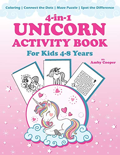 Fairies Little Girls' 4-in-One Activity Book: Fun and Learning Activities for Kids 4 to 8 Years ...