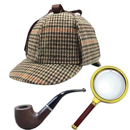 Mua iovgm Deerstalker Hat/Detective Hat +100mm Magnifying Glass + Solid ...