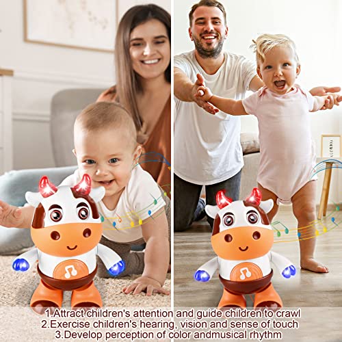Avitorry Baby Cow Musical Toys 2023 New Dancing Walking Baby Cow Toy ...