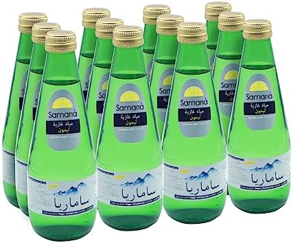 SAMARIA SPARKLING WATER LEMON GLASS , PH 8 , 12 x 330 ml price in Saudi ...