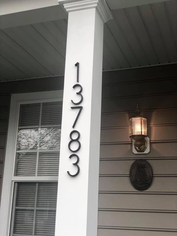 House Address Numbers - 5 Inch Floating House Numbers With Nail Kit And ...