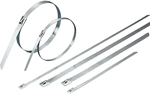 Amazon.com: Kable Kontrol Stainless Steel Metal Zip Ties - 27” Inch Long - 485 Lbs Tensile ...