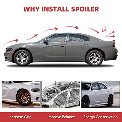 Acmex Wickerbill Spoiler Compatible for Dodge Charger 2015-2023 2 Piece ...