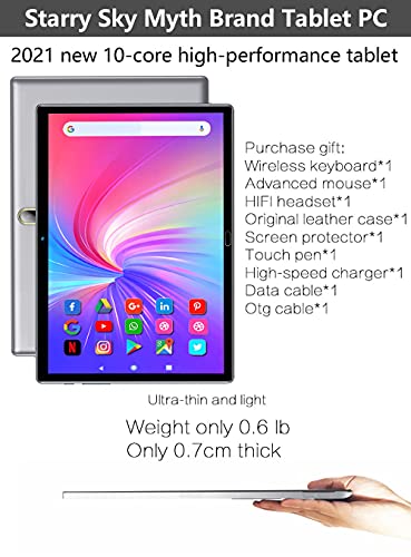 10 inch Ten-Core Tablet, 6GB RAM, 128GB Storage, 1080P Full HD Display ...
